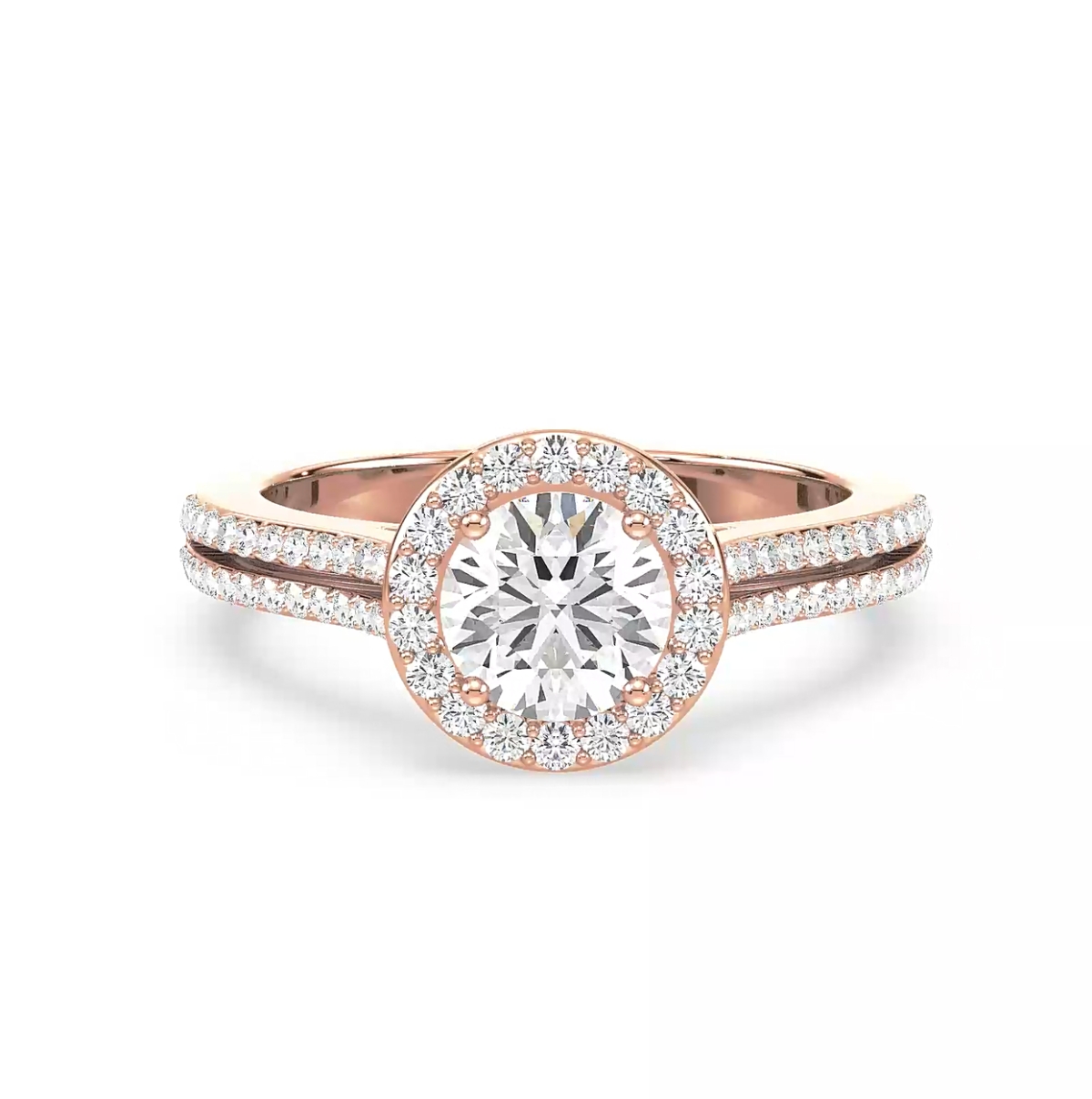 Dual Shanks Diamond Engagement Ring - Mirbaha Jewels